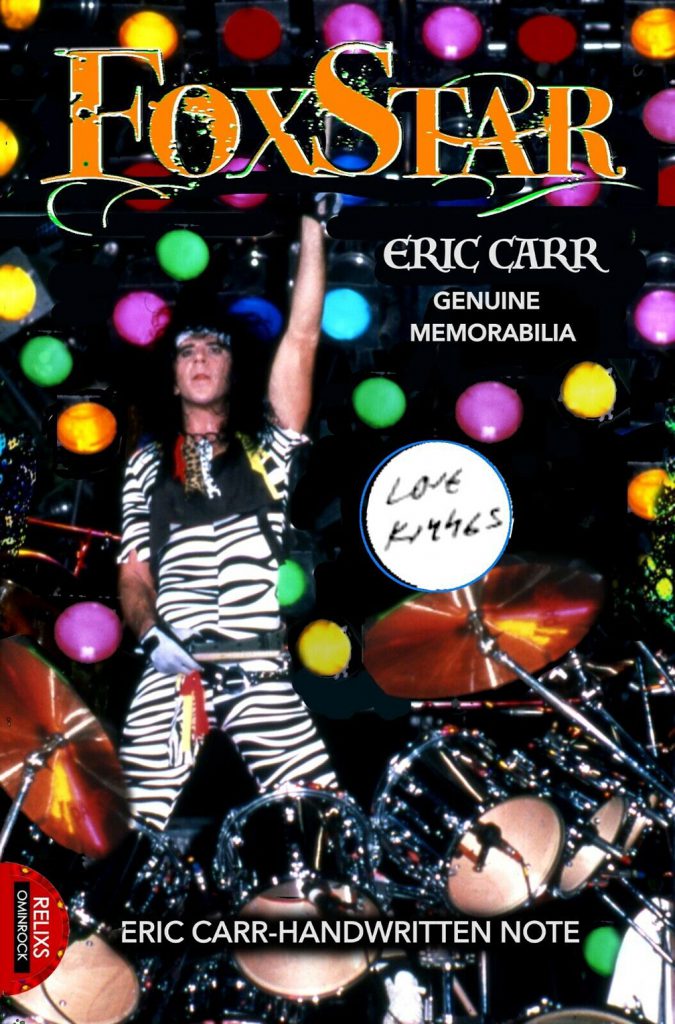 Eric Carr, Genuine handwritten Card | ericcarr.com