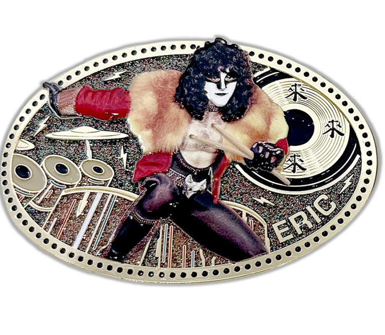 KISS – Eric Carr “UNMASKED” Gold Buckle | ericcarr.com